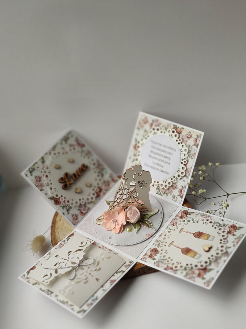 Exploding Box Ślub Para Młoda - Bednarska-Handmade